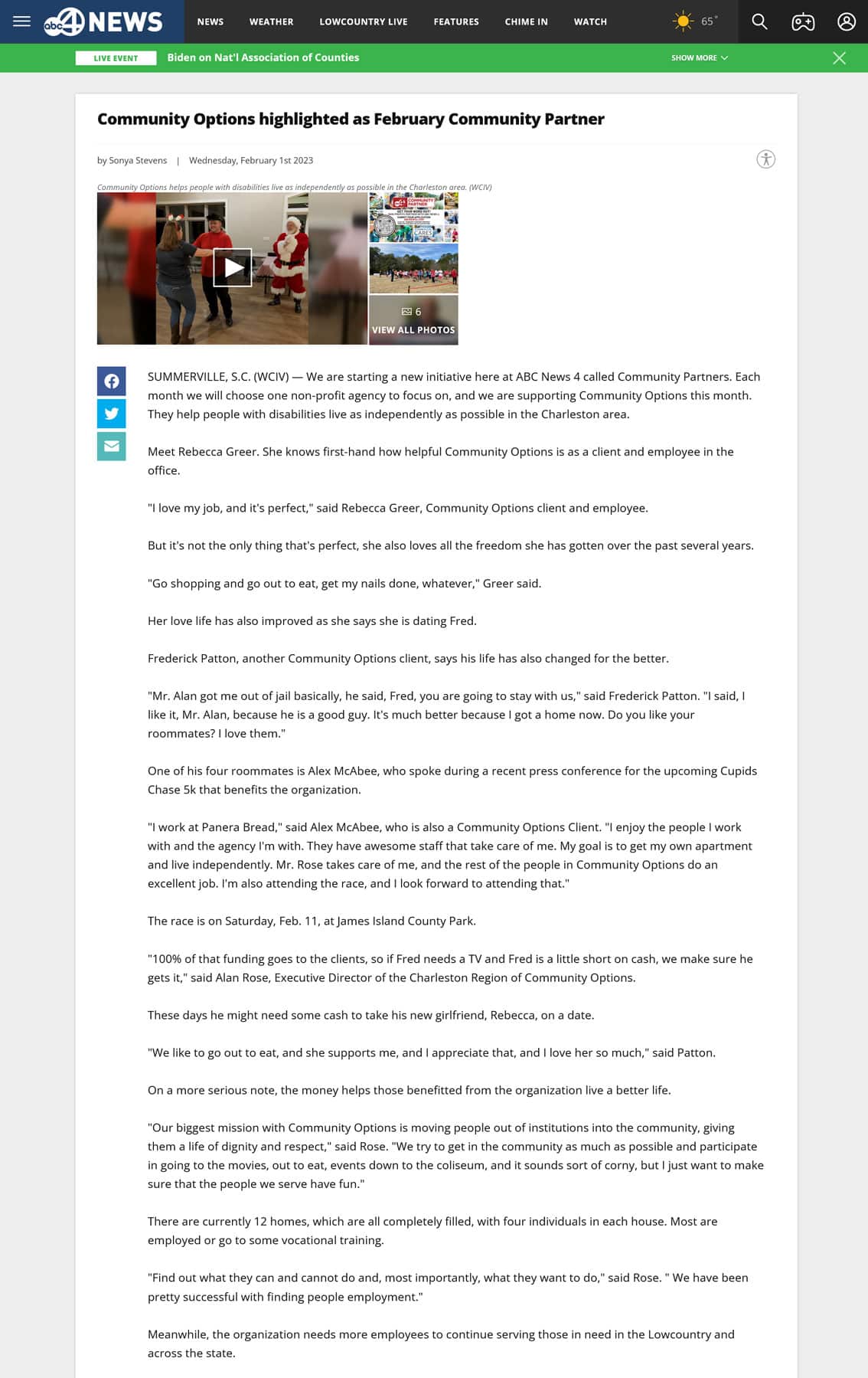 Community Options highlighted as February Community Partner | Community ...